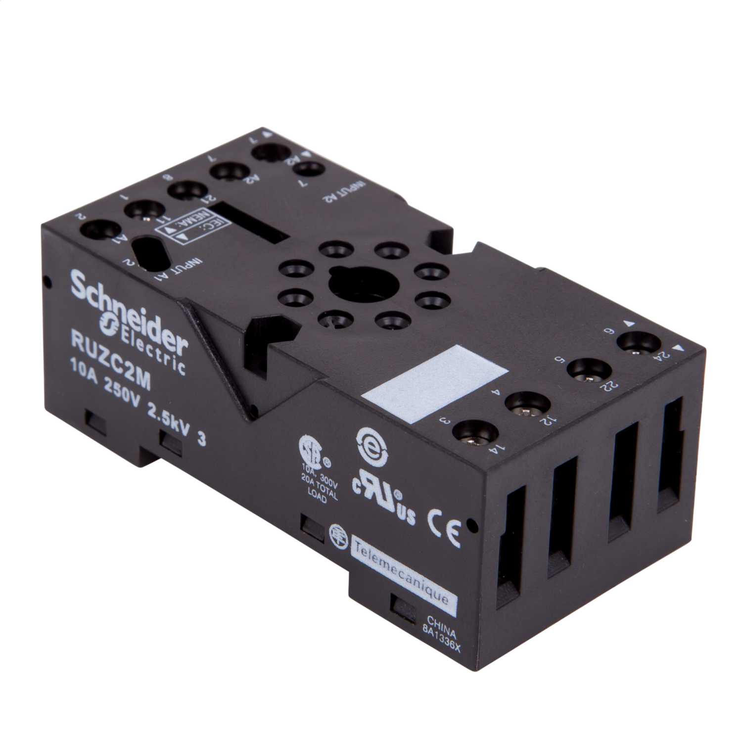 Schneider Telemecanique 8 Pin 10A Mixed Contact Relay Base (RUZC2M) | CEF