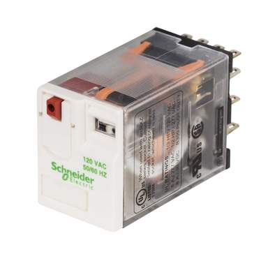 Schneider Harmony Relay 14 Pin 120V AC 6A Miniature Plug In Relay ...