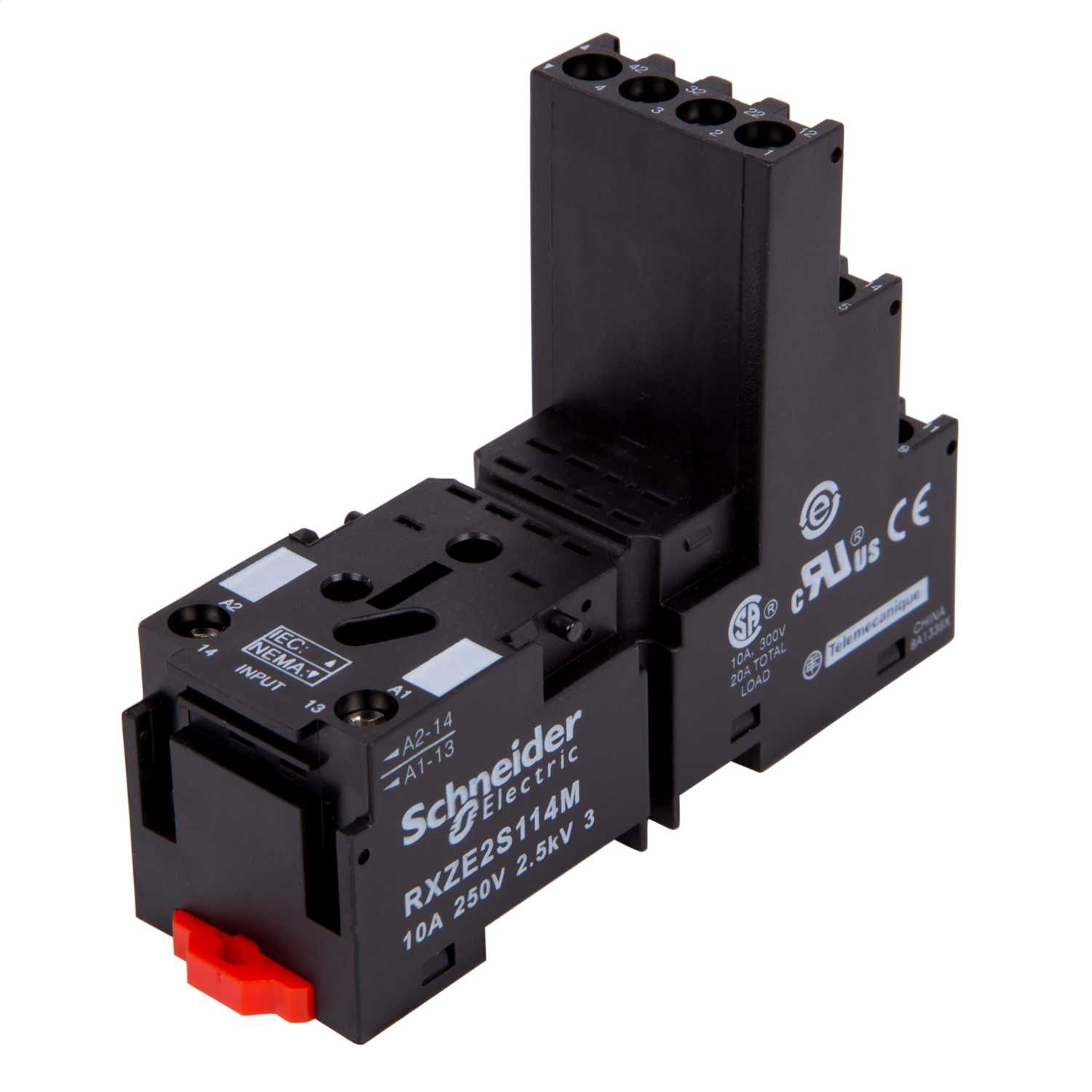 Schneider Telemecanique Zelio RXM4 10A Mixed Contact Relay Base ...