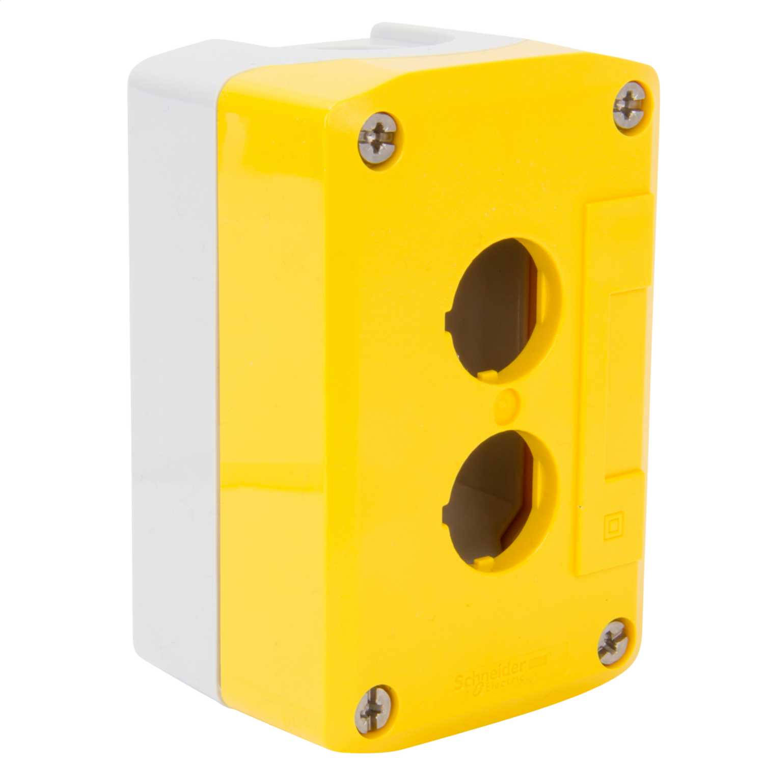 Schneider Telemecanique 2 Hole Plastic Empty Pushbutton Station Yellow ...