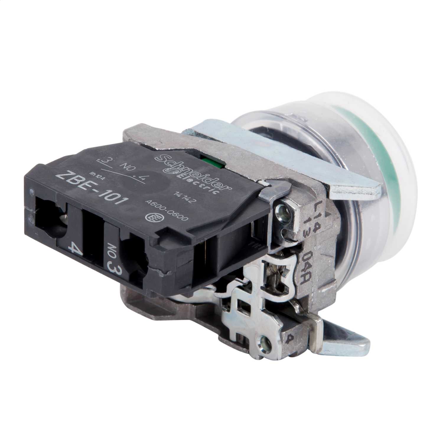 Schneider Telemecanique Flush Spring Return 1 NO Booted Pushbutton ...