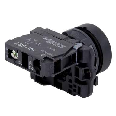 Schneider Telemecanique Flush Spring Return 1 NO Pushbutton Blue ...