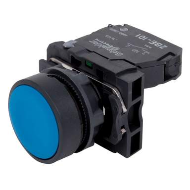 Schneider Harmony Flush Spring Return 1 NO Pushbutton Blue (XB5AA61) | CEF