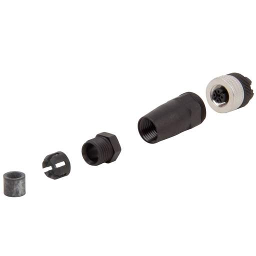 Telemecanique Sensor 4 Pin M12 Straight Female Connector (XZCC12FDM40B ...