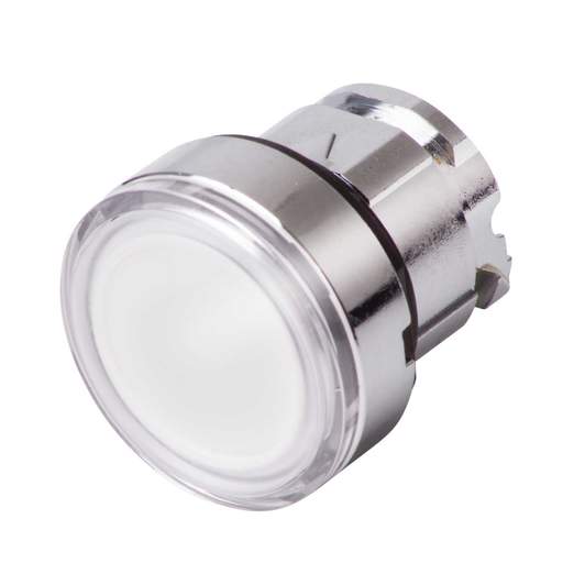 Schneider Harmony Flush Illuminated Pushbutton White Spring Return for ...