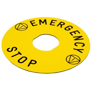 Schneider Harmony Marked Legend Ø90mm Emergency Stop Yellow (ZBY8330) | CEF