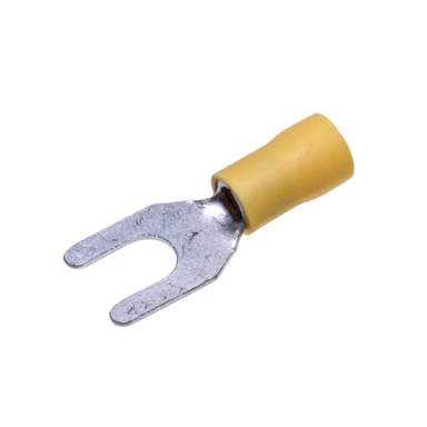 Termination Technology 6mm Yellow Fork Crimp Lugs for 6mm Cables (Pack ...