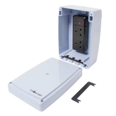 Timeguard Outdoor Mini Connector Box IP65 with 13A 2 Gang Socket Strip ...