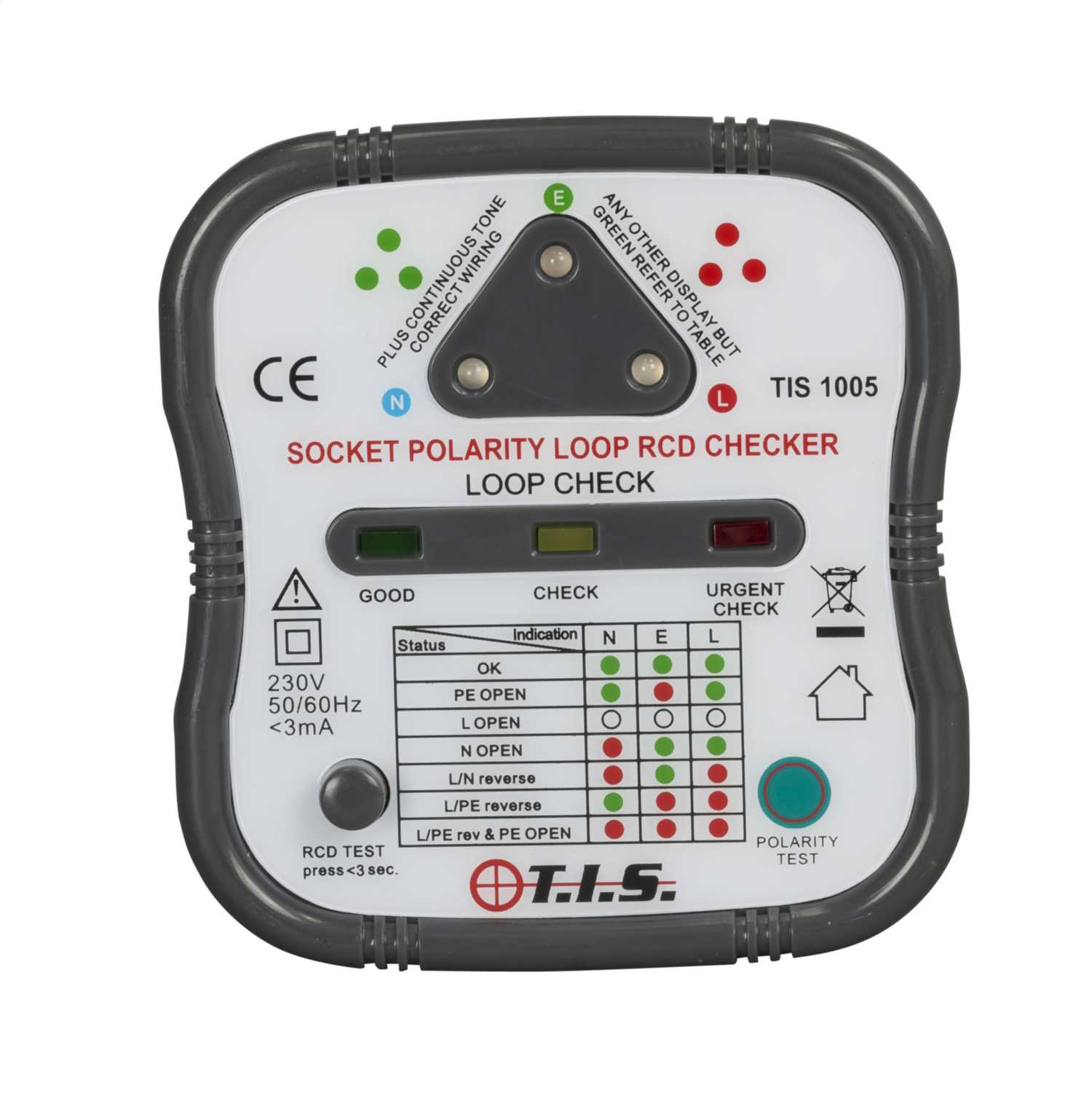 TIS 1005 Socket Loop and RCD Tester (TIS1005) | CEF