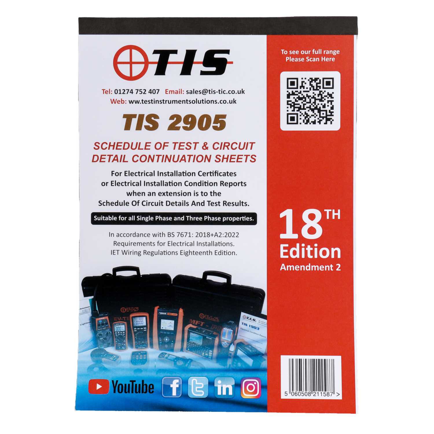 TIS Schedule of Circuit Details and Test Results (TIS 2905) | CEF