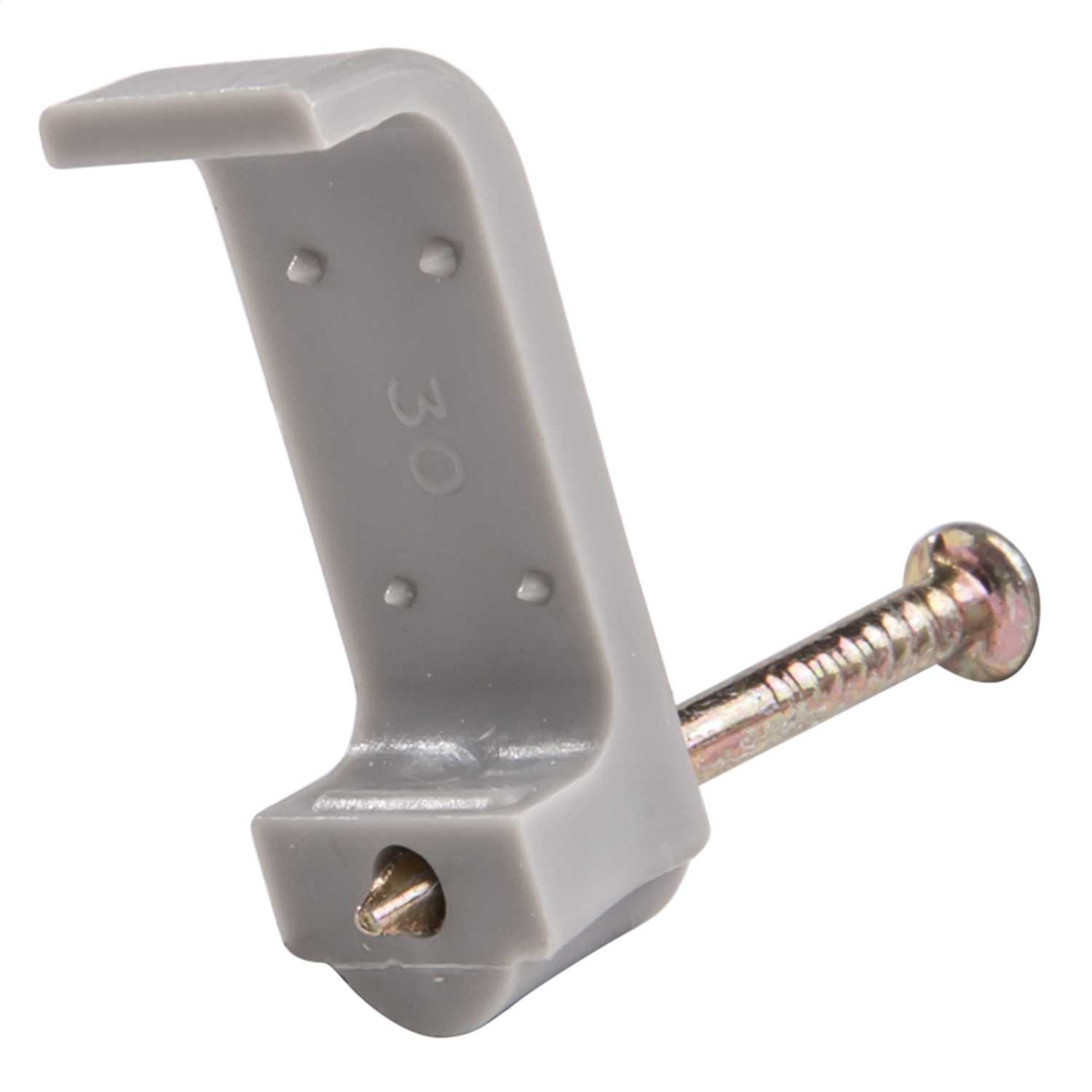 Schneider Tower 1 - 1.5mm Double Flat Twin and Earth Cable Clips Grey ...