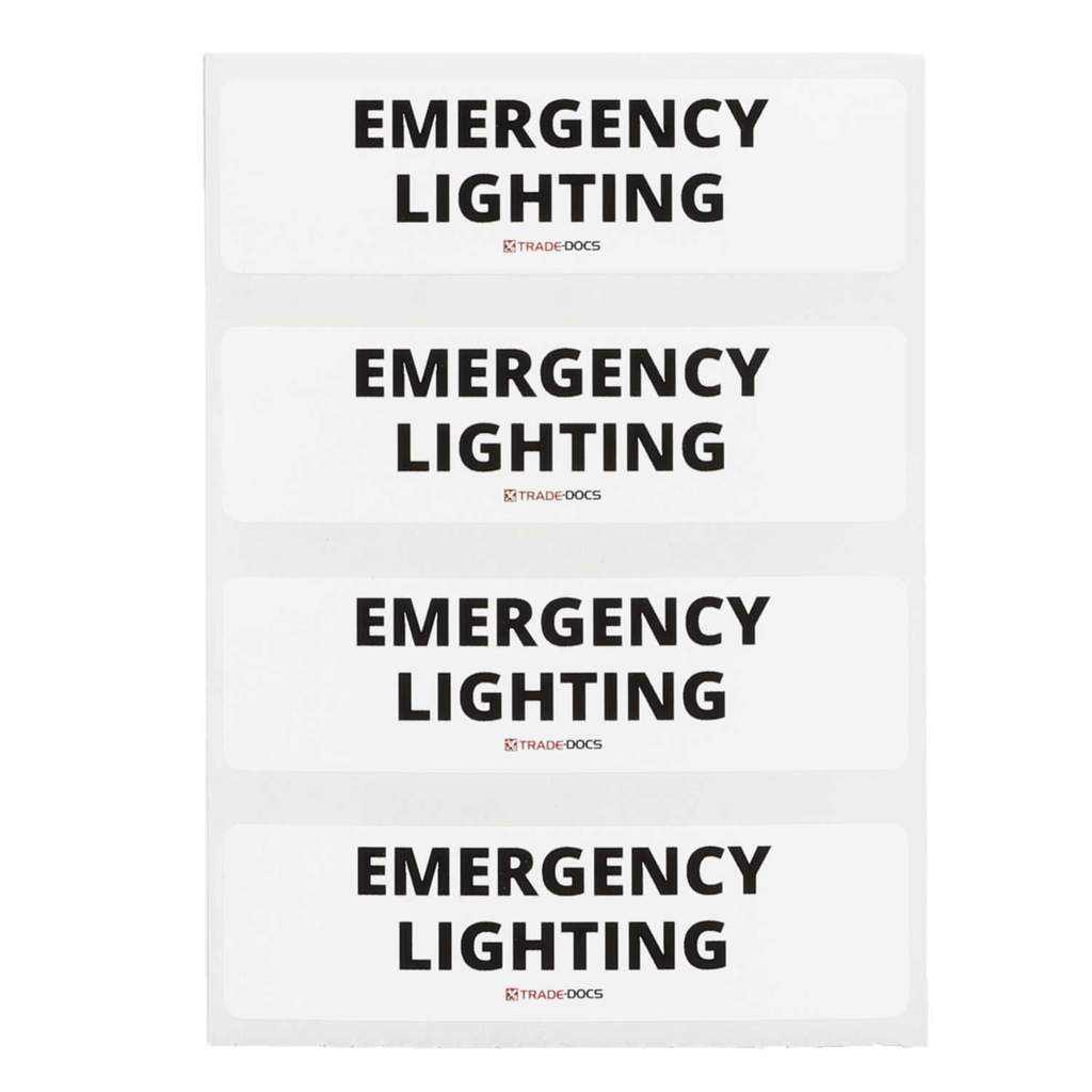 Trade-Docs Emergency Lighting Mixed Label Pack (CEF-LAB-ELLP) | CEF