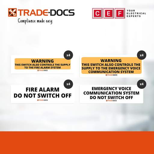 Trade-Docs Mains Power Supplies Mixed Label Pack (CEF-LAB-MPSL) | CEF