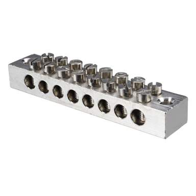 Unicrimp 8 Way Double Pole Earth Terminal Bar (Pack of 5) (QBTB8) | CEF