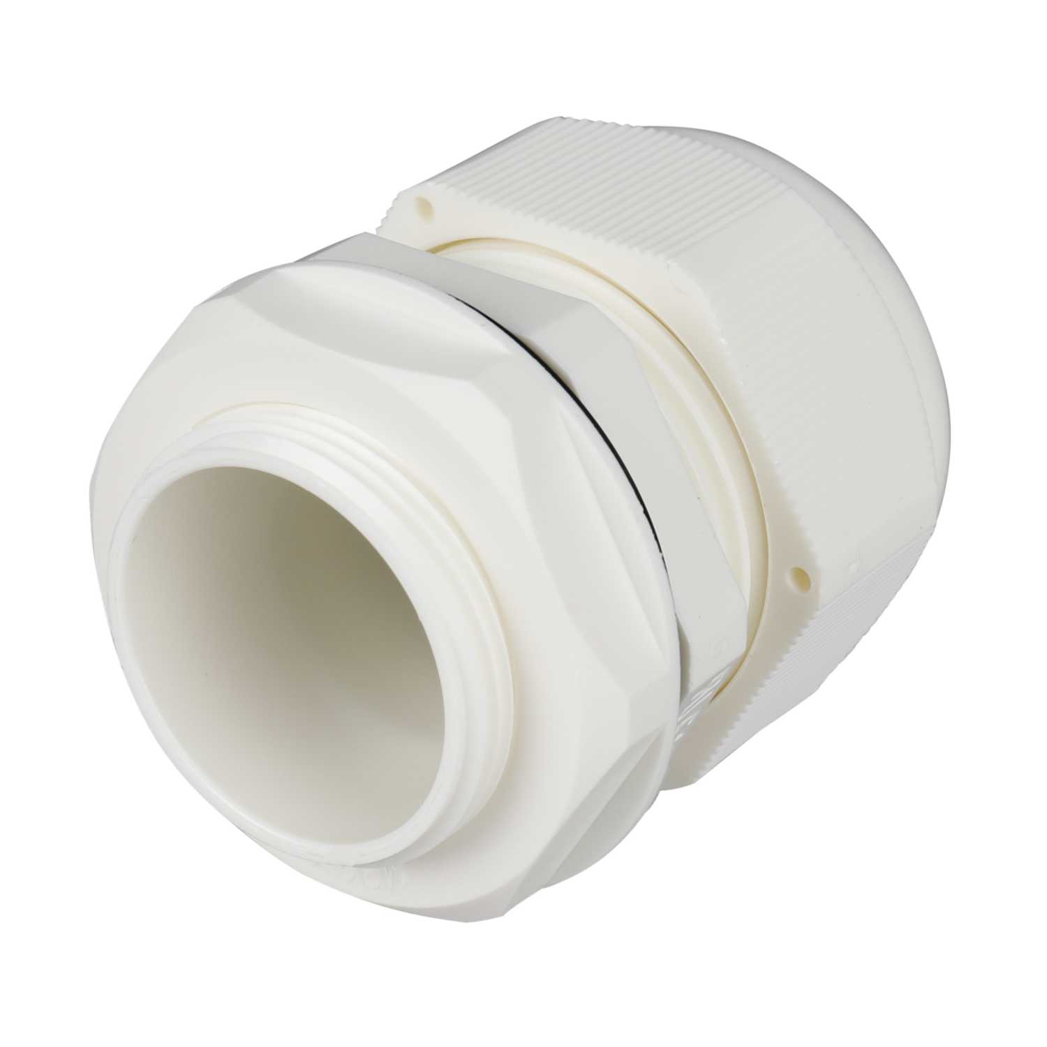 Unicrimp 32mm IP68 Nylon Tail Cable Gland with Plug White (QCGM32TPW) | CEF