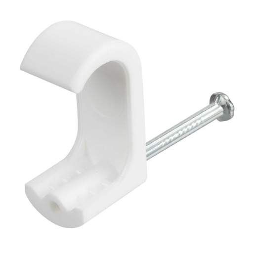 Unicrimp 11 x 22mm Flat Oval Conduit Clips White (Pack of 100) (QFWC1 ...