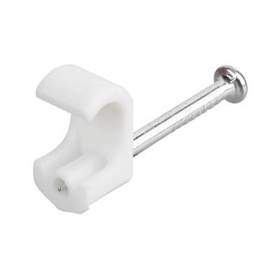 Unicrimp 1 - 1.5mm Twin and Earth Flat Cable Clips White (Pack of 100 ...