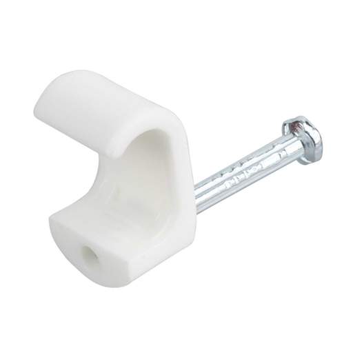 Unicrimp 4 - 6mm Twin and Earth Flat Cable Clips White (Pack of 100 ...