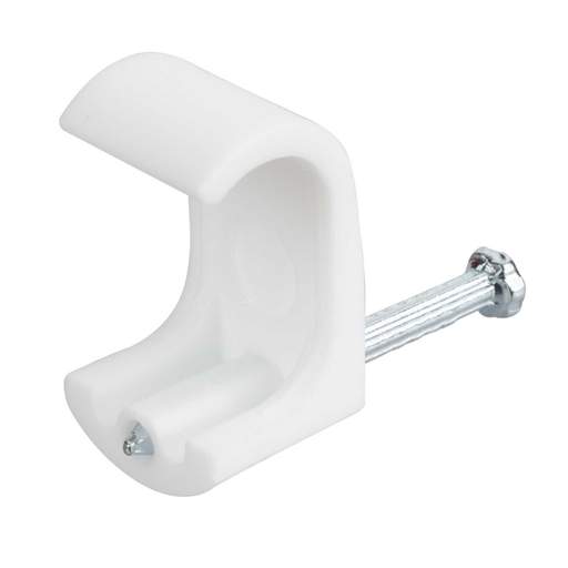 Unicrimp 10 - 16mm Twin and Earth Flat Cable Clips White (Pack of 100 ...