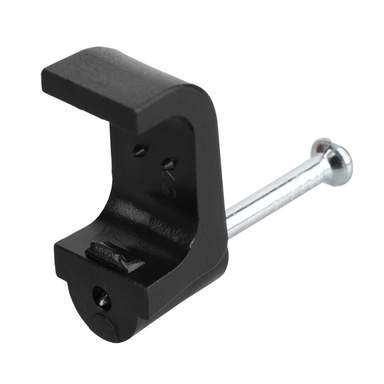 Unicrimp 4mm Flat Clips for RG59 + 2C and HYCF Dual Black (Pack of 100 ...