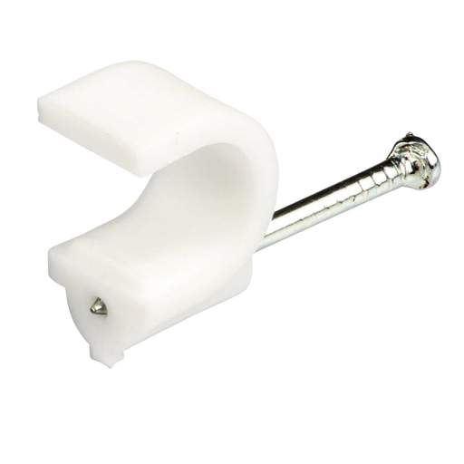 Unicrimp 7 - 10mm Round Clips White (Pack of 100) (QRC10) | CEF