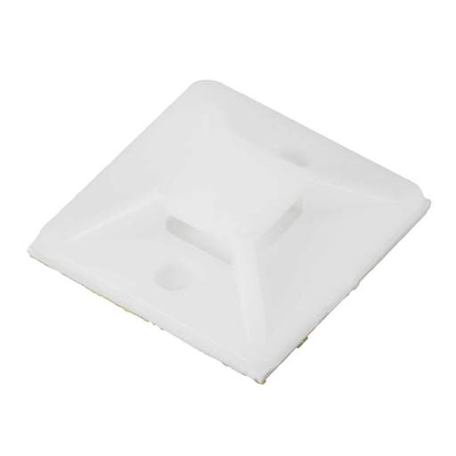 Unicrimp 19mm x 19mm Cable Tie Base Natural (Pack of 100) (QTB12) | CEF