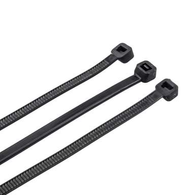 Unicrimp 200mm x 4.8mm Cable Ties Black (Pack of 100) (QTB200S) | CEF