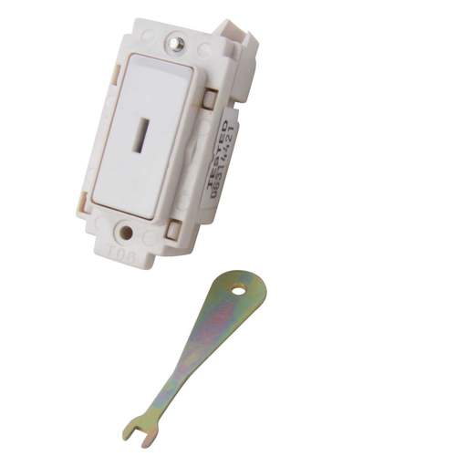 Volex 20A Single Pole 1 Way Grid Key Switch (VG3451) | CEF
