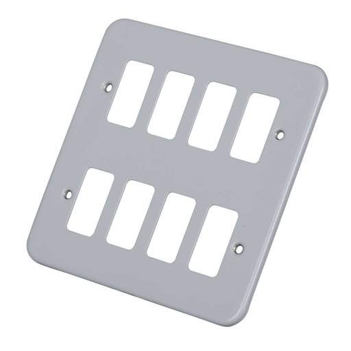 Volex 8 Gang Grid Front Plate Metal Clad (VG3588SG) | CEF