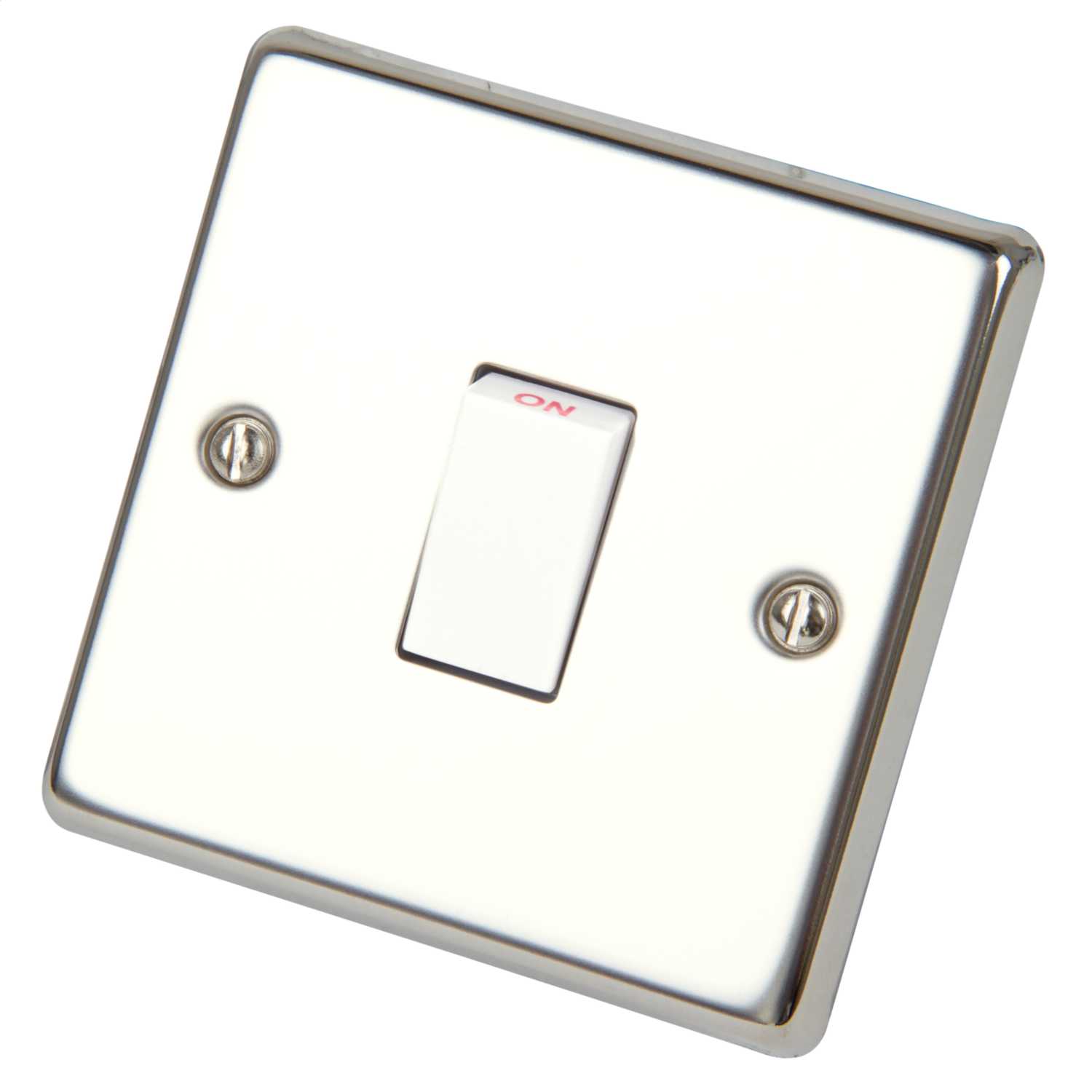 Volex 20A DP Switch White Insert Polished Stainless (VX1070PS) | CEF