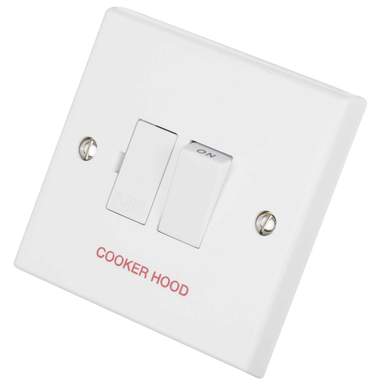 Volex 13A DP Switched Fused Spur marked Cooker Hood White (VX1080HD) | CEF