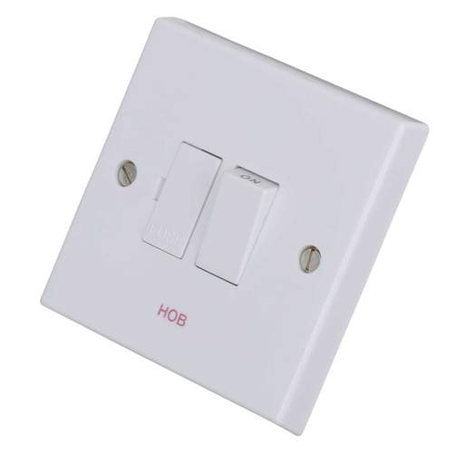 Volex 13A DP Switched Fused Spur marked Hob White (VX1080HB) | CEF