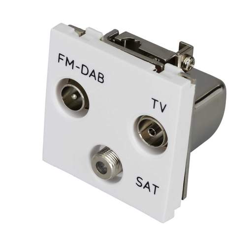 Volex Triplexer 1 x TV, 1 x FM, 1 x Sky Euro Module White (VX9987) | CEF