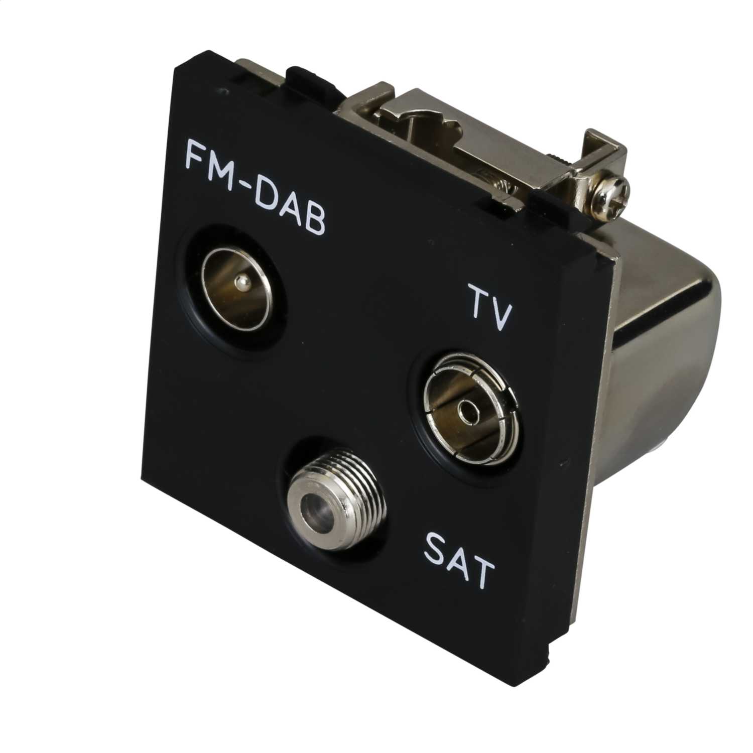 Volex Triplexer 1 x TV, 1 x FM, 1 x Sky Euro Module Black (VX9987BK) | CEF