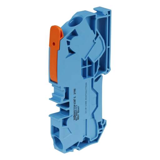 Wago 10mm Terminal Block 2 Conductor Push-in Cage Clamp Blue (2110-1204 ...
