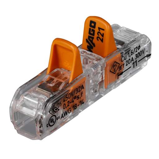 Wago Inline Splicing Connector with Lever (Pack of 60) (221-2411) | CEF