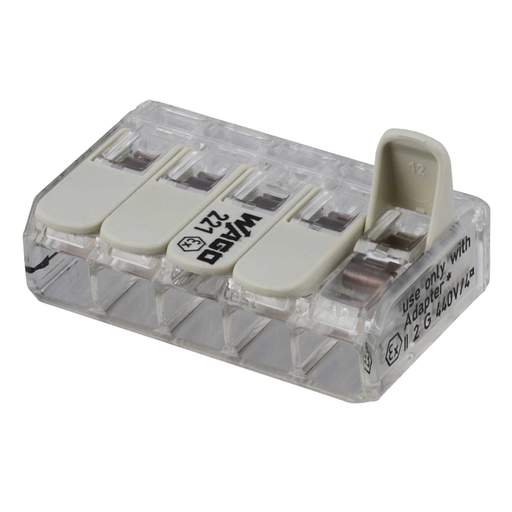 Wago 20A Compact 5 Way Ex Connector 4mm Terminal Block (Pack of 25 ...