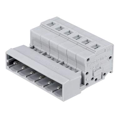 Wago Male Connector 6 Way Pin Spacing Grey (Sold in 1's) (231-606) | CEF