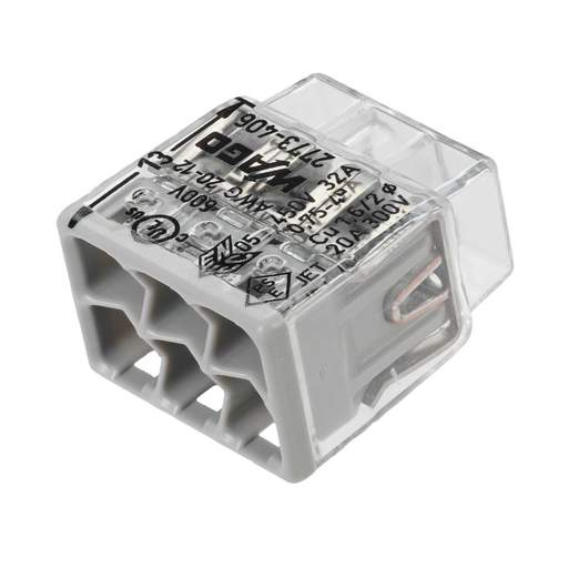 Wago Compact Connector 6 Way Terminal Block Grey (Pack of 10) (2773-406 ...