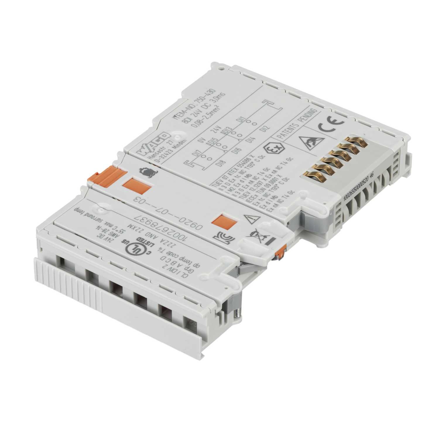 Wago 8 Channel 24V DC 1 Wire Digital Input Module (750-430) | CEF