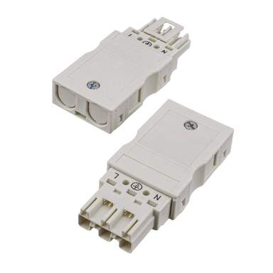 Wago Winsta® 25A 250V 3 Pole Plug and Socket with Strain Relief Housing ...