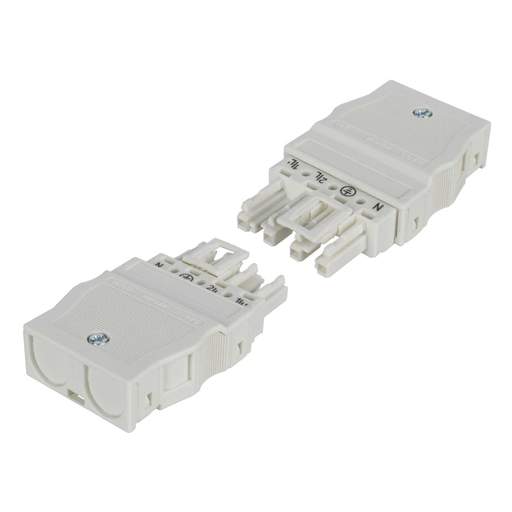 Wago Winsta® 25A 400V 4 Pole Plug and Socket with Strain Relief Housing ...