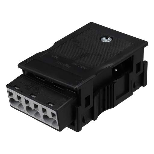 Wago Winsta® 25A 250V 3 Pole Male Plug with Relief Housing Black (770-113) | CEF