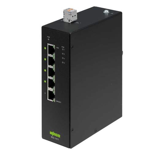 Wago 5 Port Industrial Ethernet Switch 1000 Base T (852-1411) | CEF