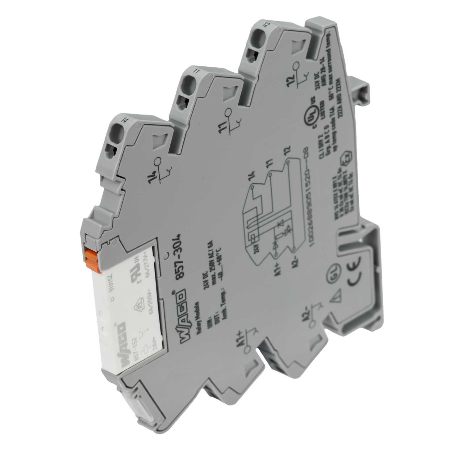 Wago 6A 24V DC 1 C/O Relay and Socket with Status Indicator (857-304) | CEF