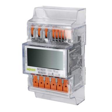 Wago 65A 3 Phase Direct Connection MID Energy Meter 4PU (879-3000) | CEF