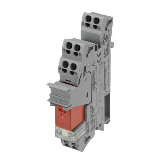 Wago 8A 115V AC 2 x CO Miniature Relay and Socket with Indication and ...