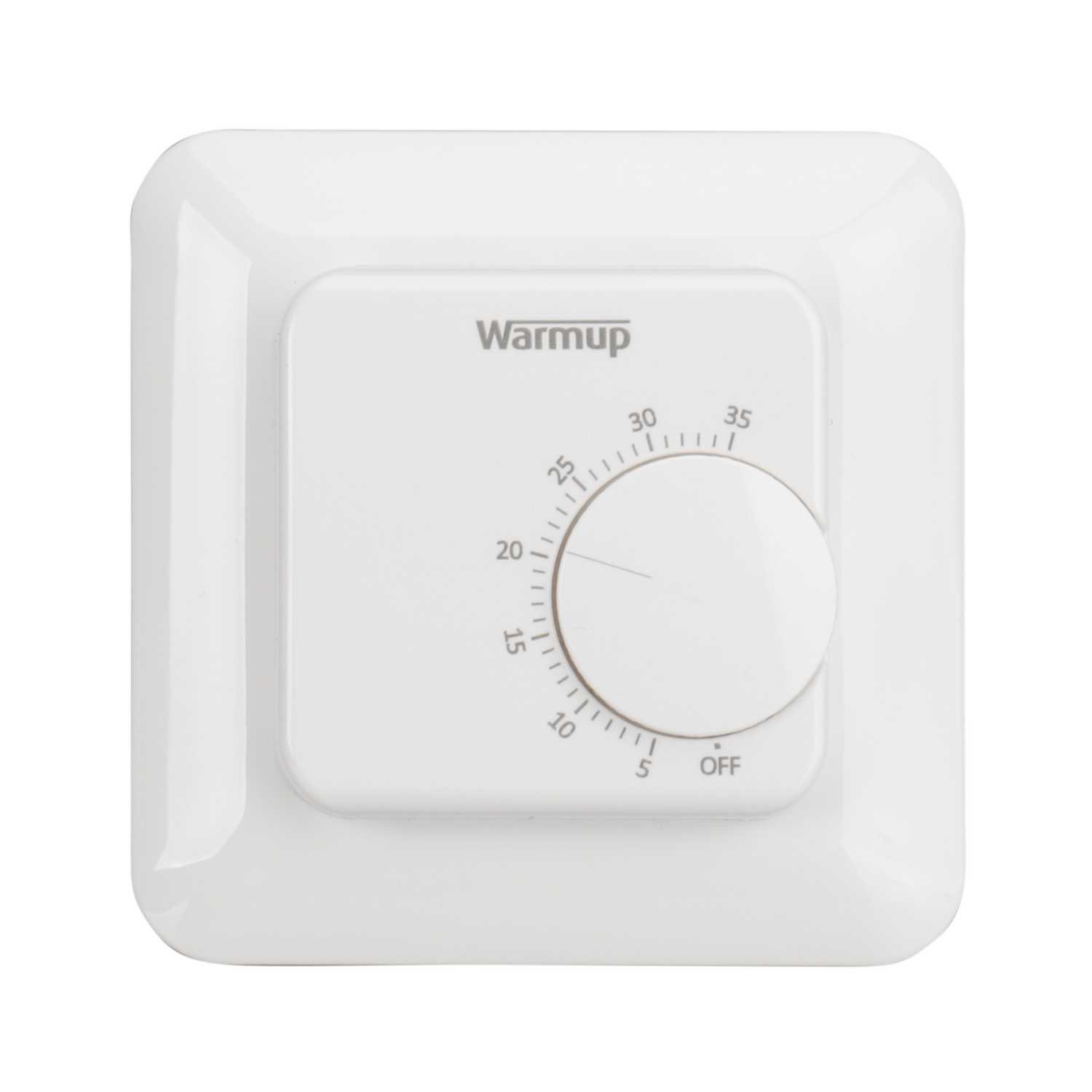 Warmup 16A Manual Thermostat White (MSTAT) | CEF
