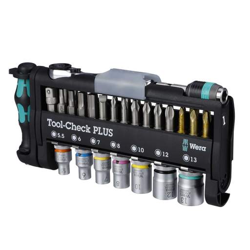 Wera 39 Piece Zyklop Mini Tool-Check PLUS Socket and Screwdriver Bit ...