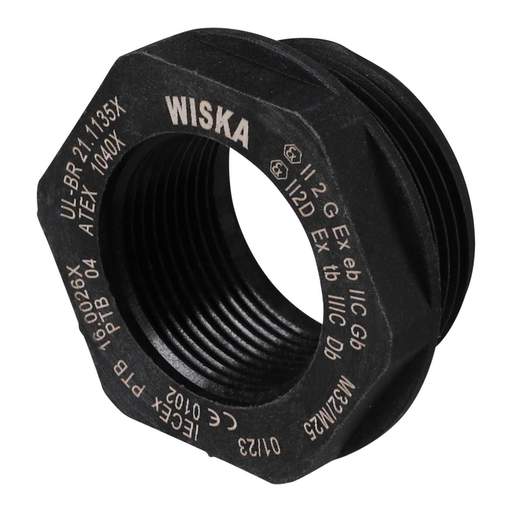 Wiska M32 Male x M25 Female Ex Reduction Adaptor Polyamide (Sold in 1's) (10064728) | CEF